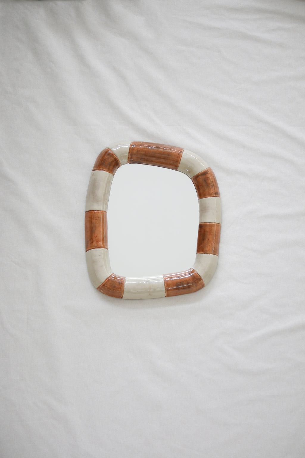 Irregular Framed Wall Mirror in Resin and Stone – Echoe Terracotta ...